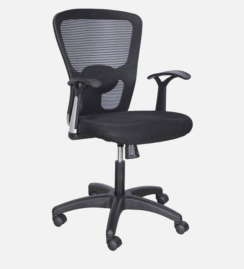 Buy Alpha Breathable Mesh Ergonomic Chair in Black Colour by Radian ...