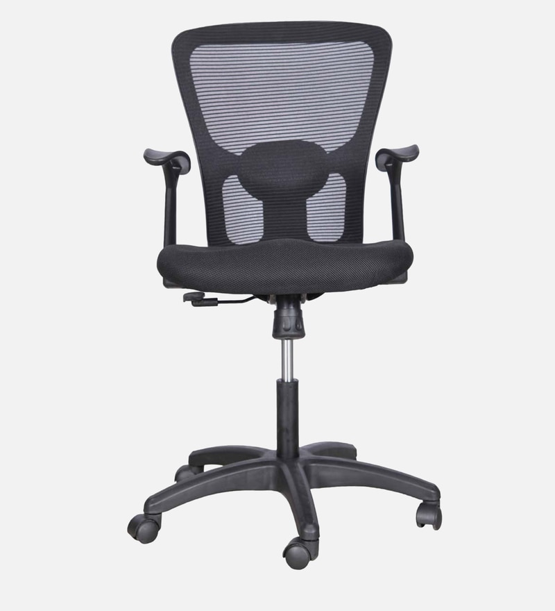 Buy Alpha Breathable Mesh Ergonomic Chair in Black Colour by Radian ...