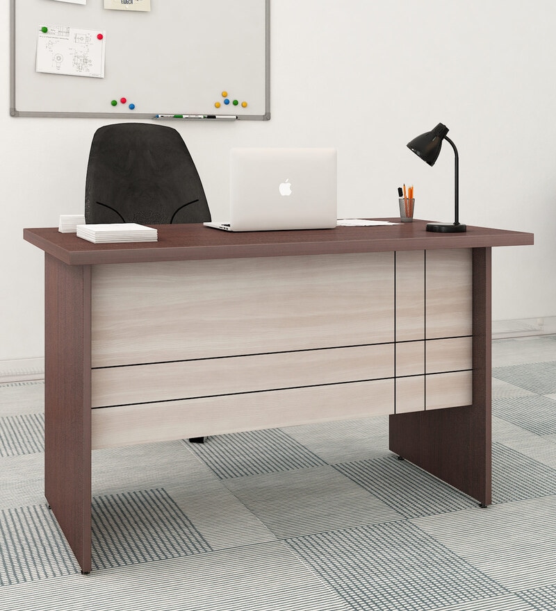 Buy Alston Small Work Station in Dark Balliness Pine & Cloud Ash Finish ...