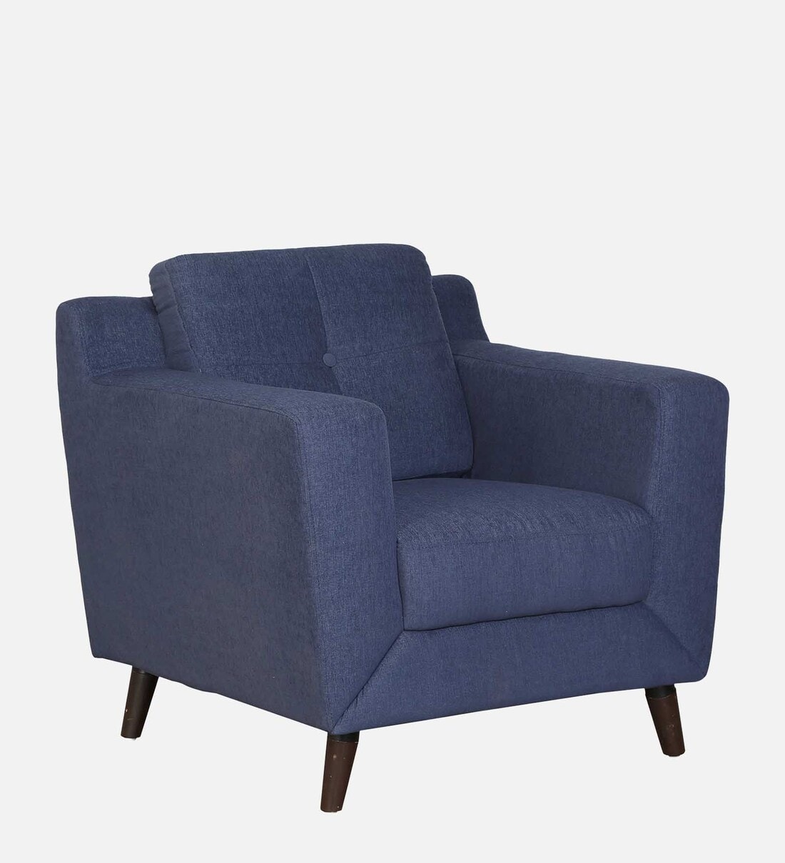 Buy Amanda Fabric 1 Seater Sofa In Navy Blue Colour By Casacraft Online ...