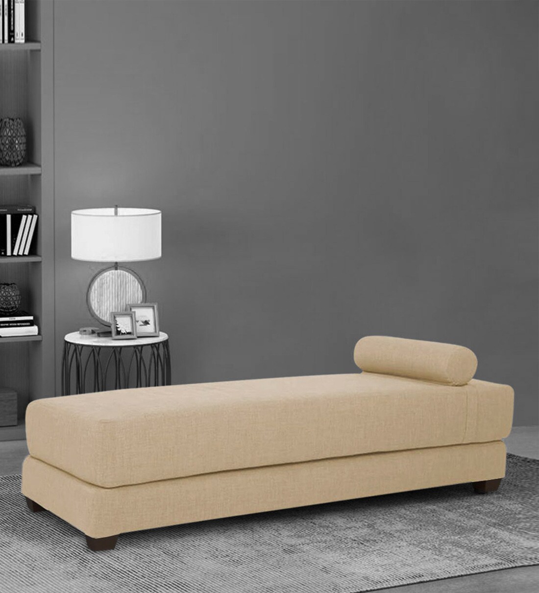 Buy Amble Chaise Lounger In Brown Buff Colour By Comfy Couch Online ...