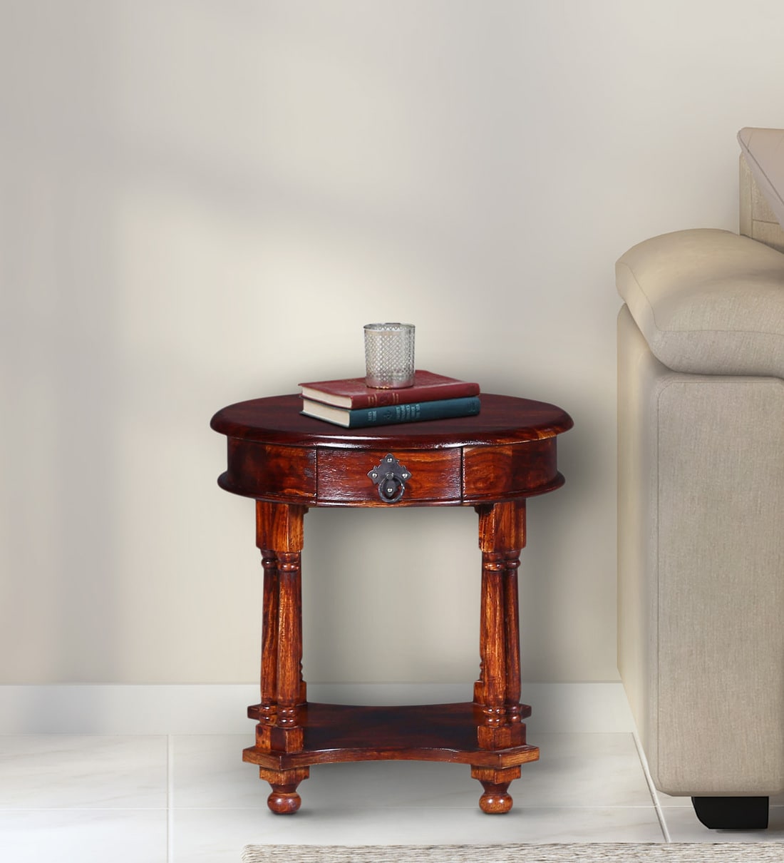 Buy Amherst End Table In Honey Oak Finish By Amberville Online ...
