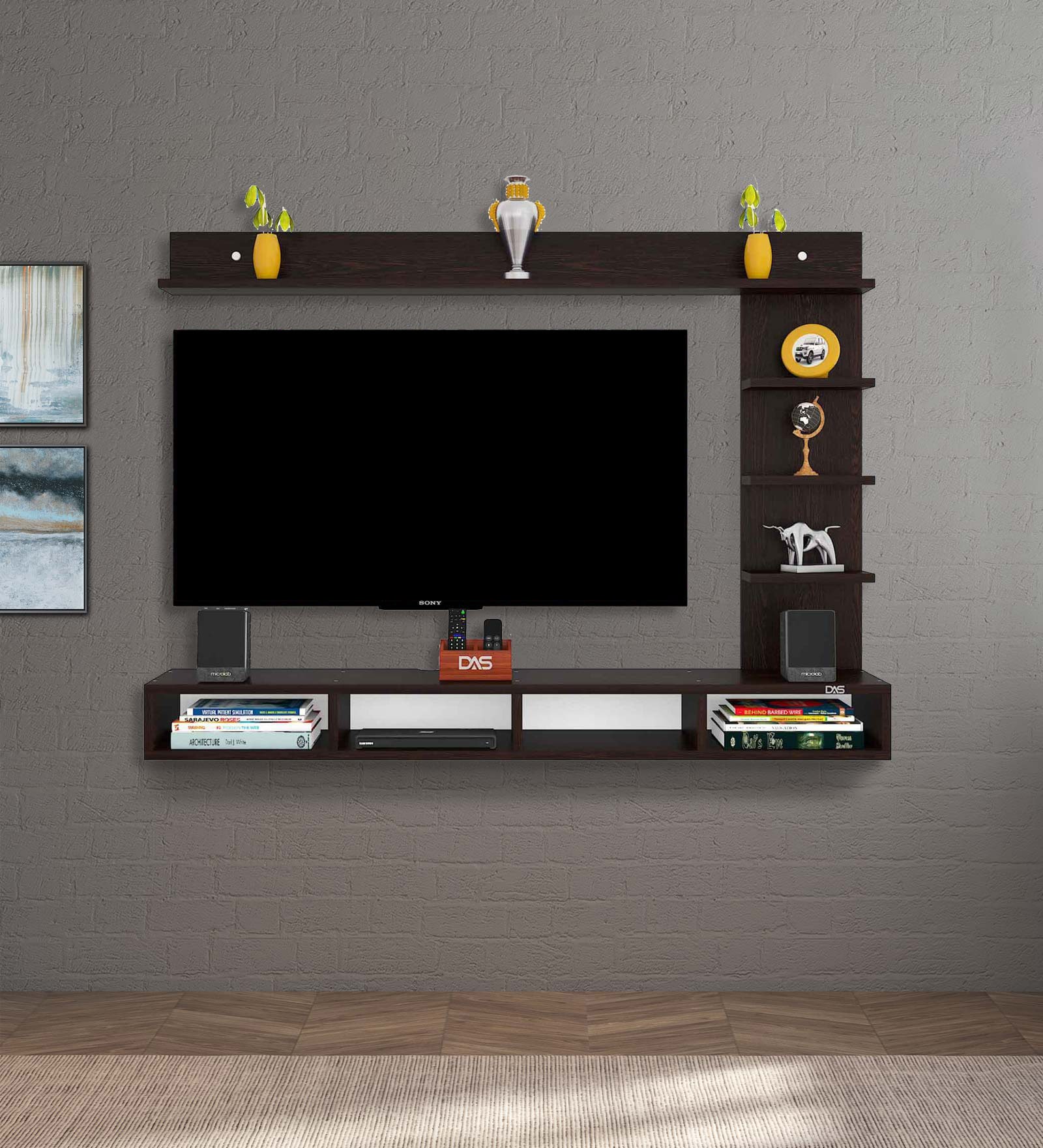 Buy Ambience TV Unit in Flowery Wenge Finish for TVs up to 55\ at 49% ...