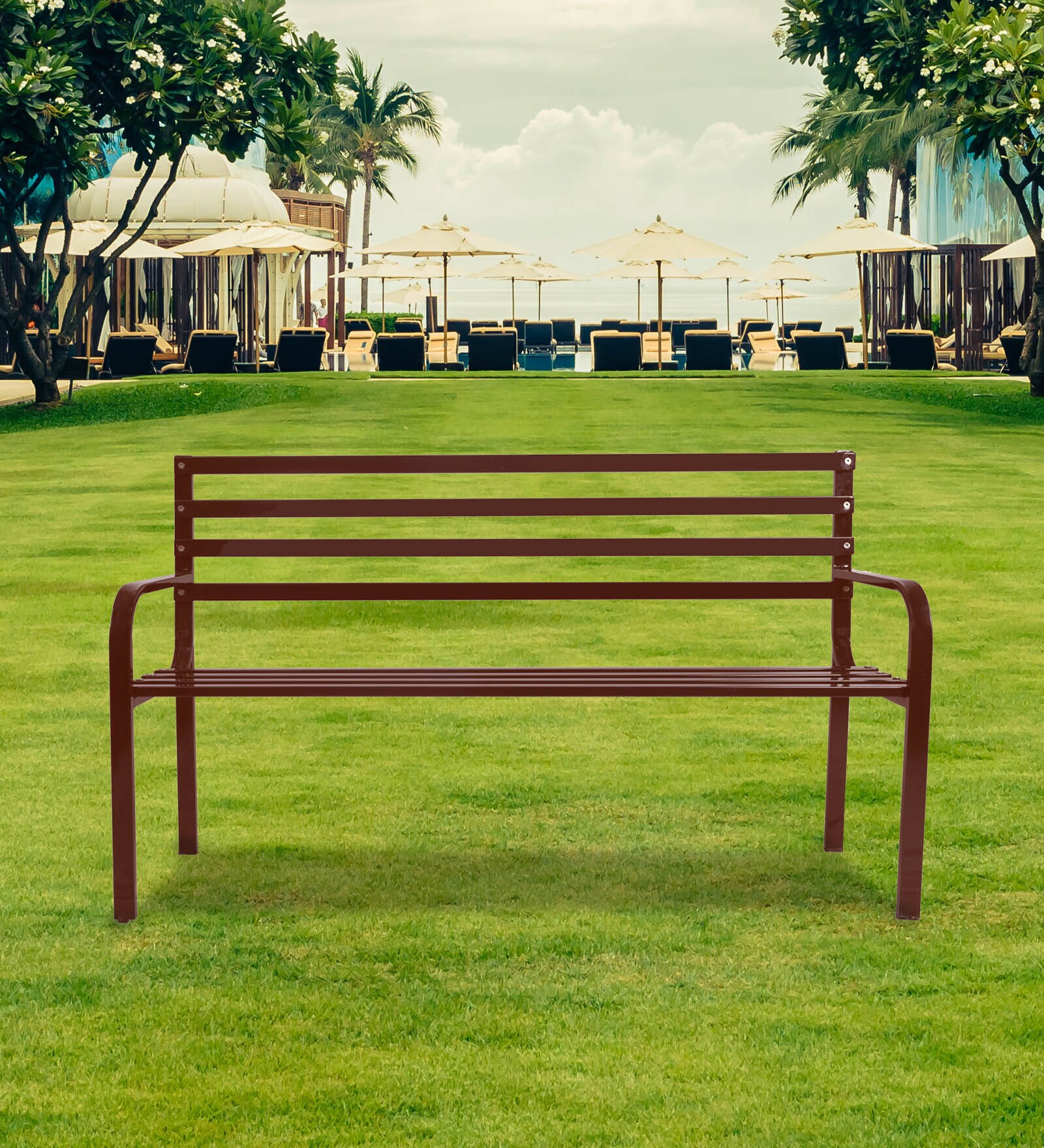 Buy Amedea Metal 3 Seater Park Bench in Brown Colour at 27% OFF by Casacraft from Pepperfry ...