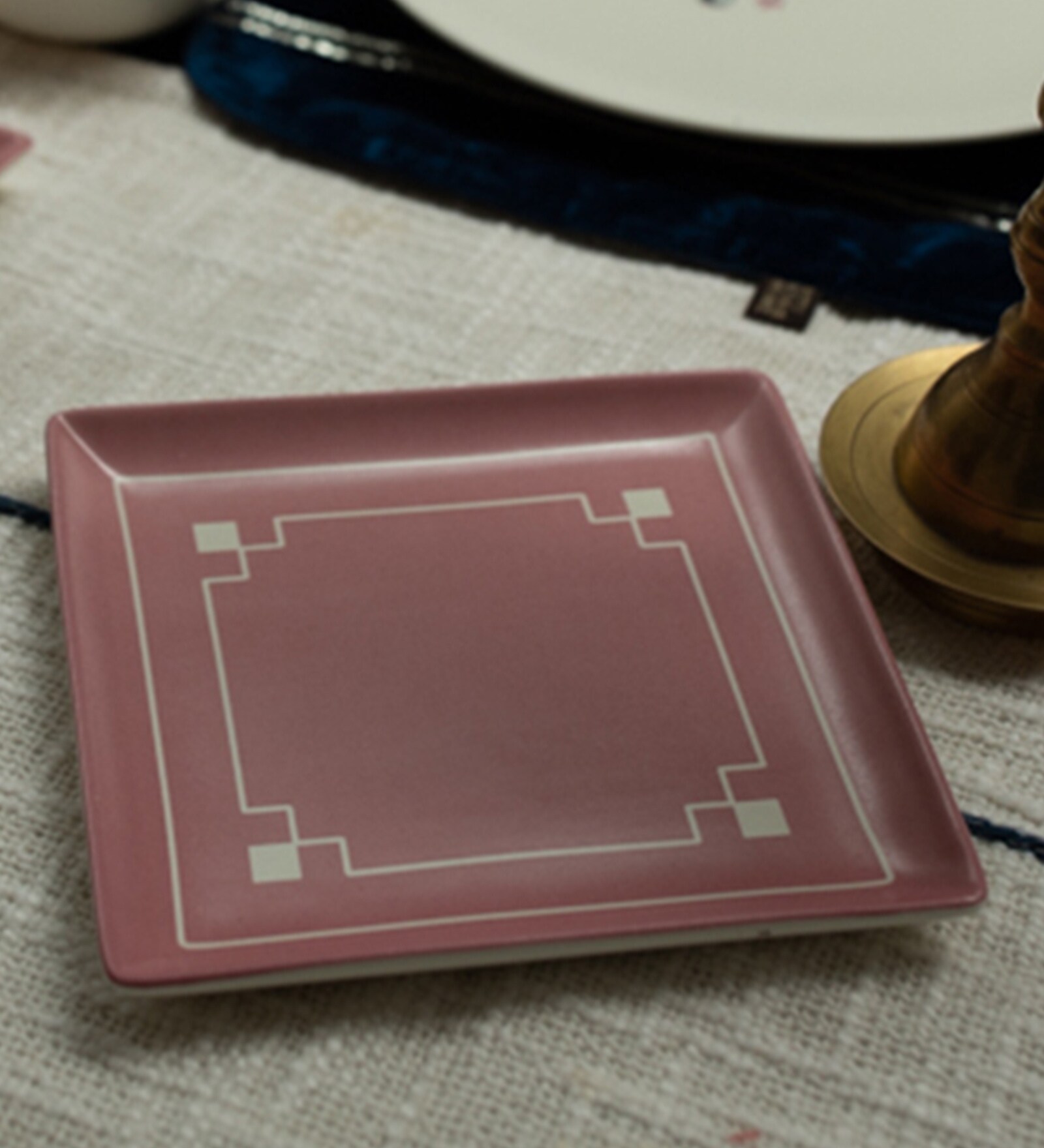 Buy Amer Fort Pink & White 7 Inch Porcelain (Set of 2) Appetizer ...