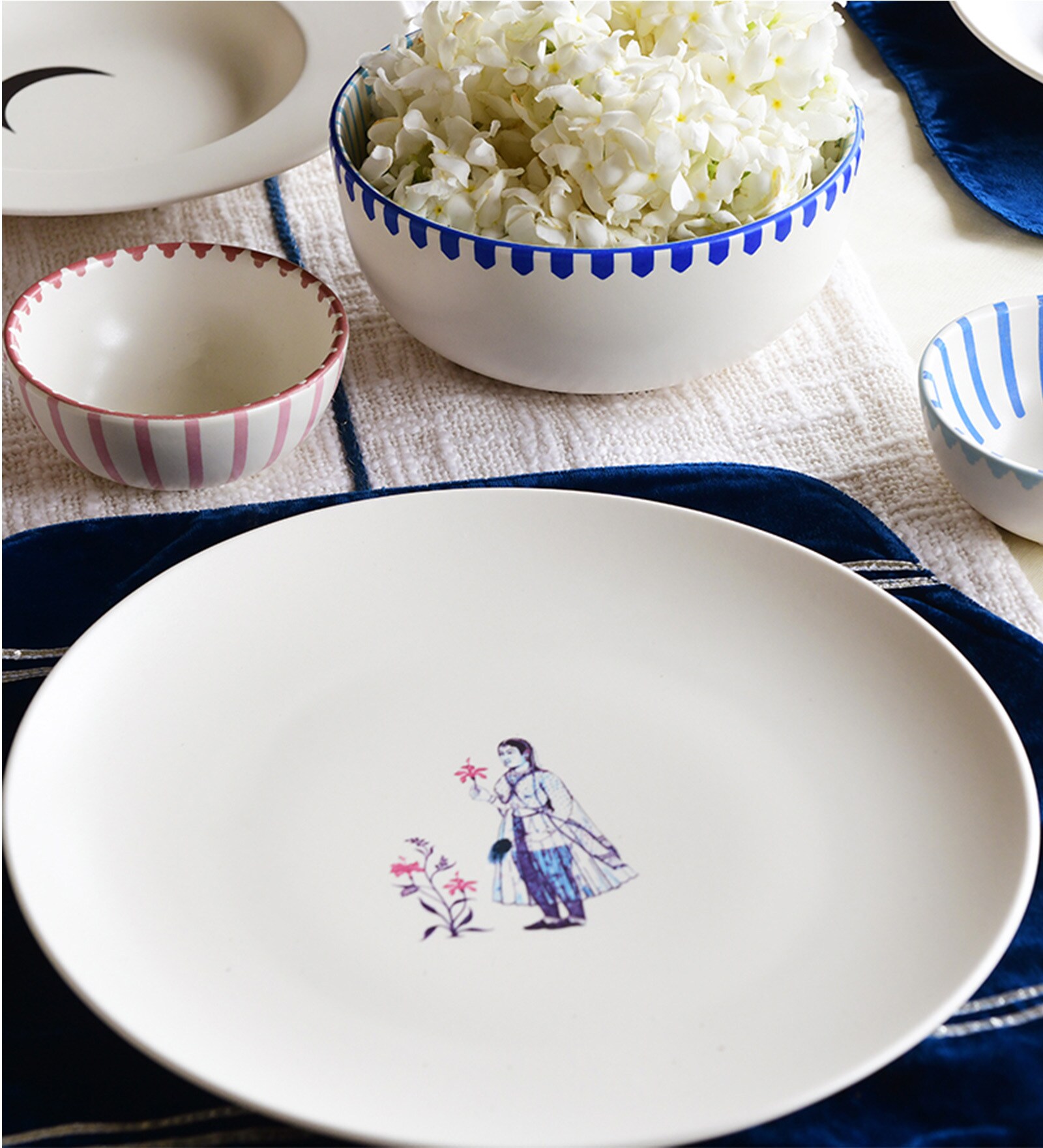 Buy Amer Fort 10 Inch White Porcelain (Set of 2) Dinner Plate at 55% ...