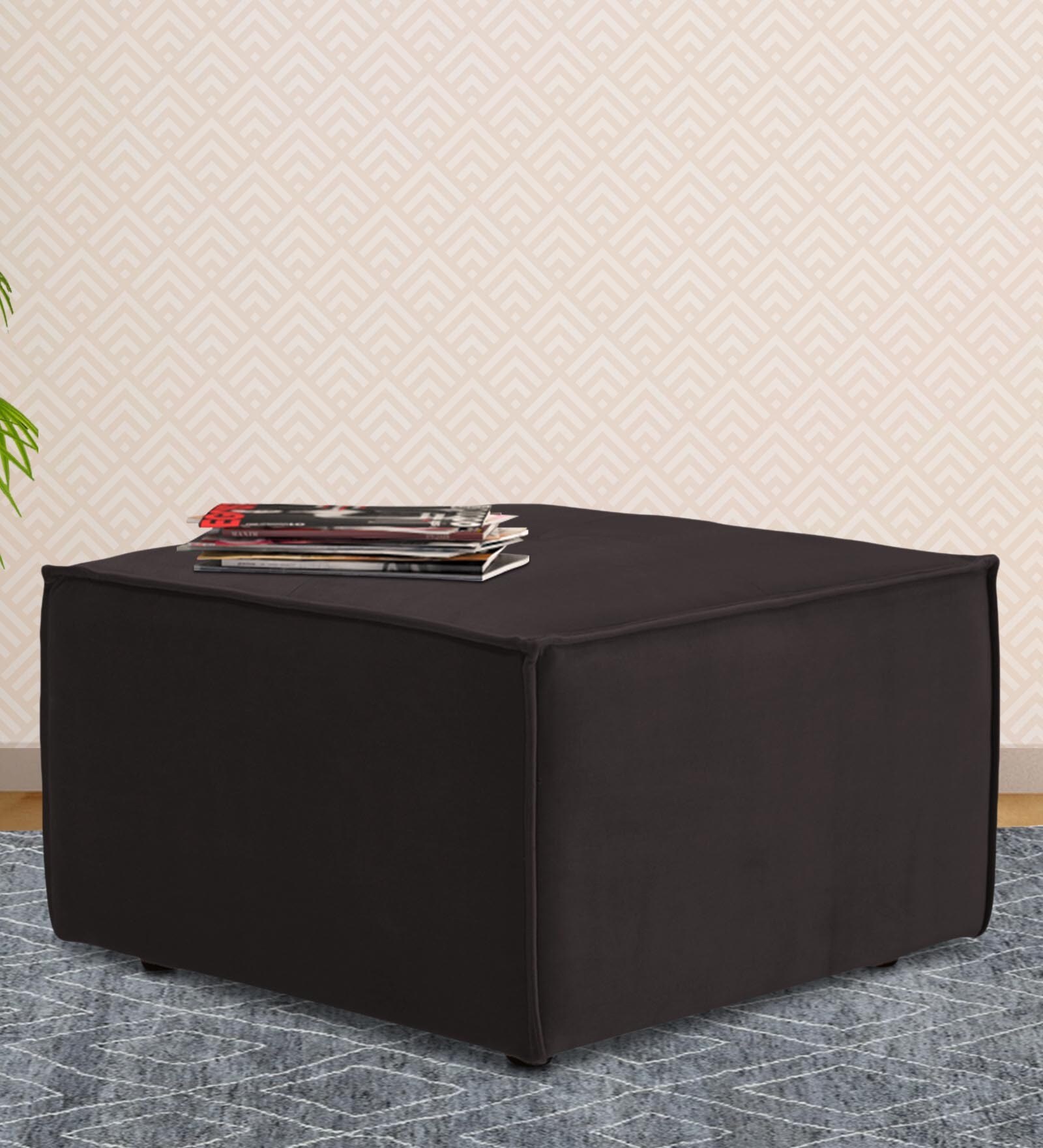 Buy Amma tuft Square Pouffe in Pitch Grey Colour at 100% OFF by Expressionist by mohanbir ...