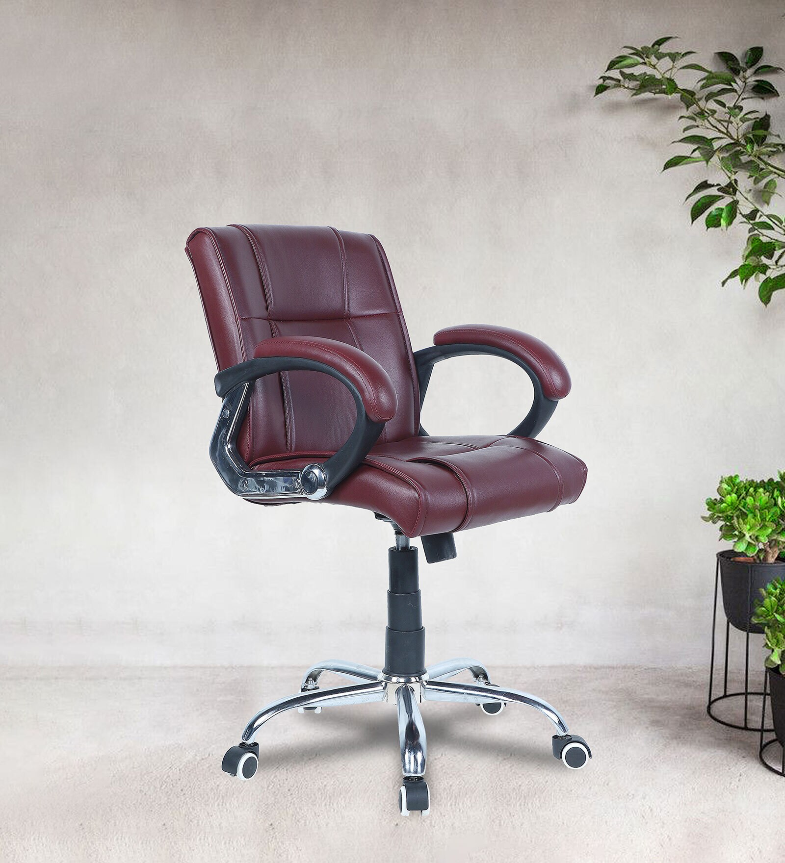 Buy Amorevole Leatherette Executive Chair in Maroon Colour at 42% OFF ...