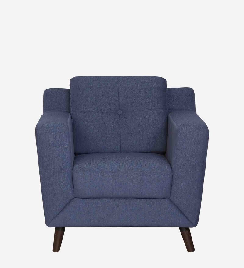 Buy Amanda Fabric 1 Seater Sofa In Navy Blue Colour By Casacraft Online ...