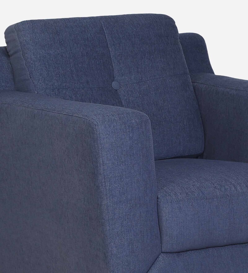 Buy Amanda Fabric 1 Seater Sofa In Navy Blue Colour By Casacraft Online ...