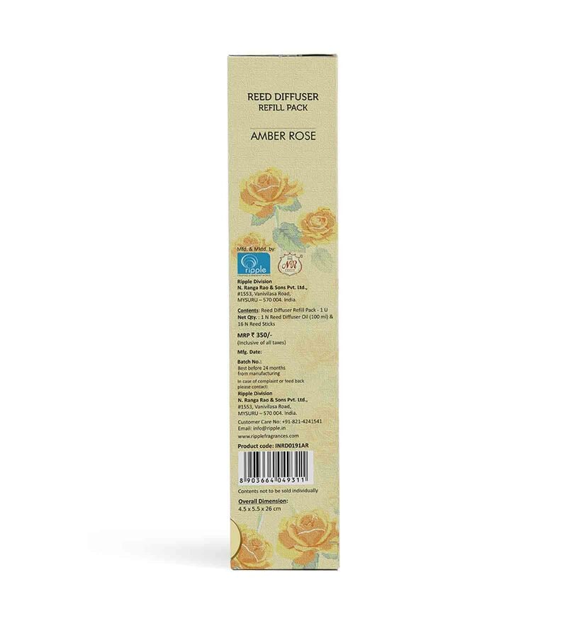 Buy Amber Rose Reed Diffuser Refill Pack 100Ml By Iris Online ...
