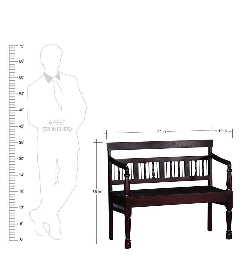 Buy Earl Bench in Passion Mahogany Finish by Amberville Online ...