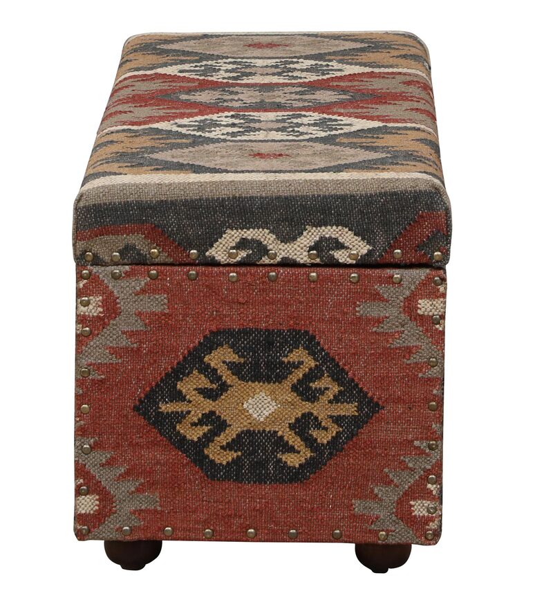 Buy Amravan Linen Trunk in Provincial Teak Finish by Mudramark Online ...