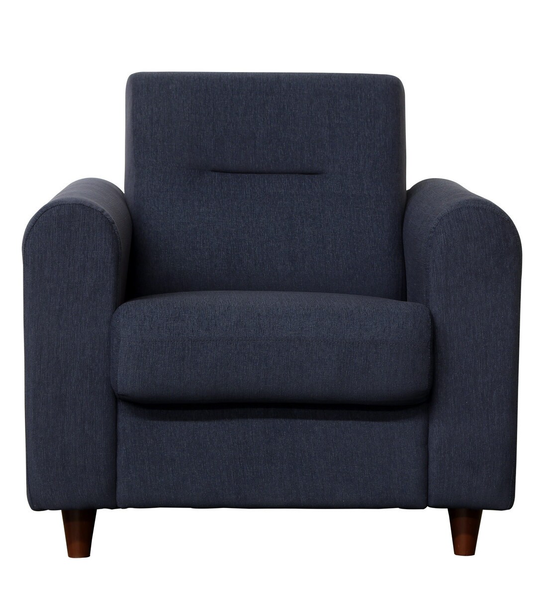 Buy Ana Fabric 1 Seater Sofa In Navy Blue Colour By Woodsworth Online ...