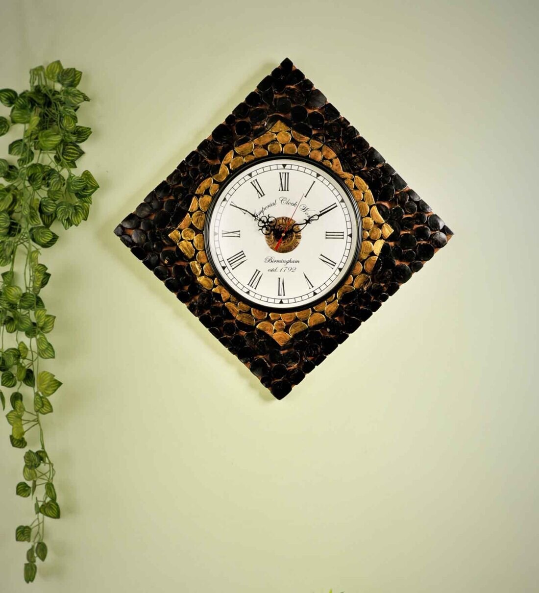 Buy Analog Wooden Roman Dial Analog Wall Clock at 30% OFF by Disoo ...