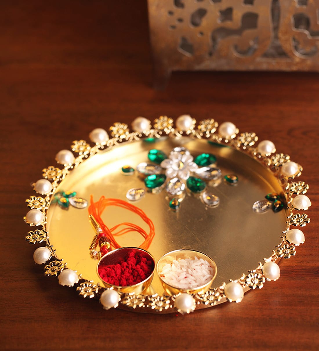 Buy Multicolour Metal Aarti Thali by Anisha Creatives at 19% OFF by ...