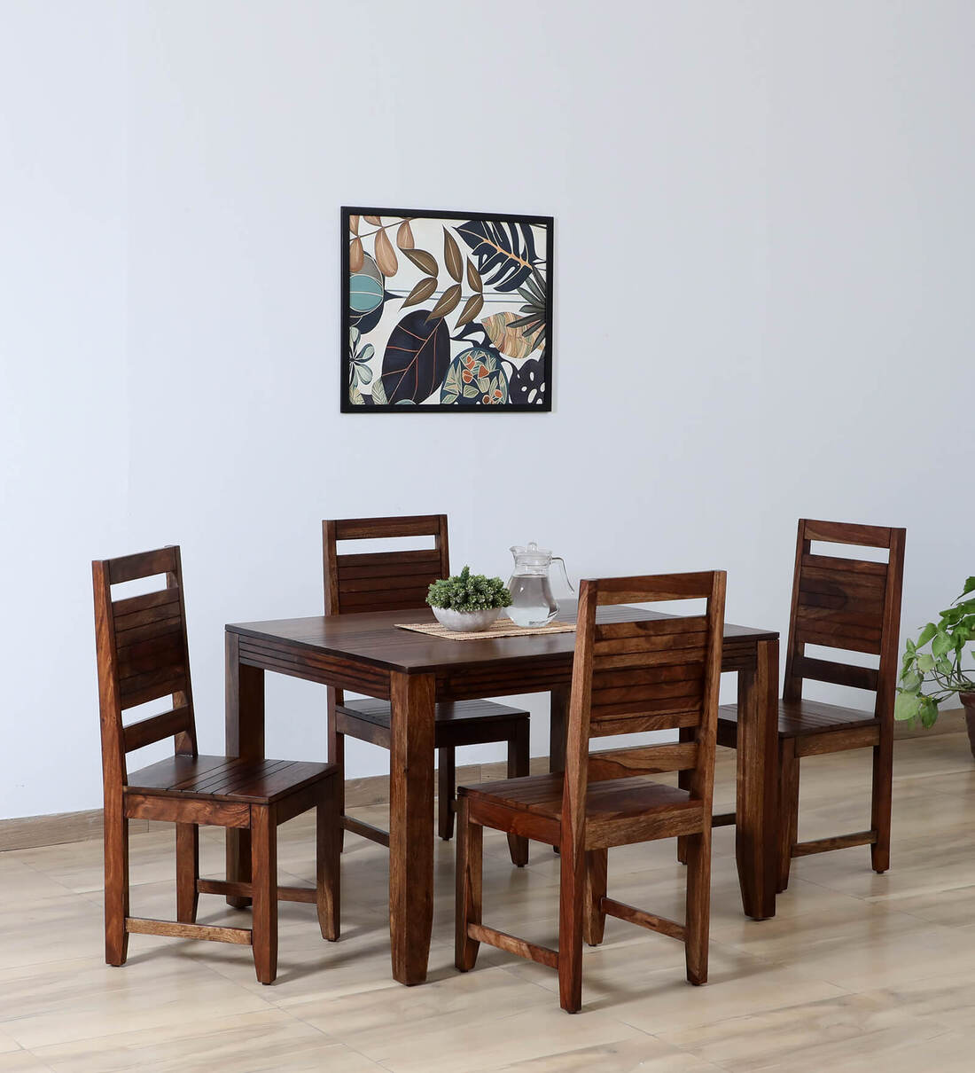 Buy Anitz Sheesham Wood 4 Seater Rectangular Dining Set In Scratch ...
