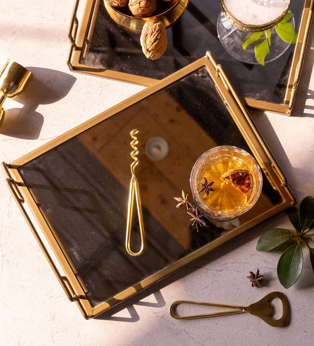 Buy Antique Brass Iron Paquin Tray by Logam at 35% OFF by Logam | Pepperfry