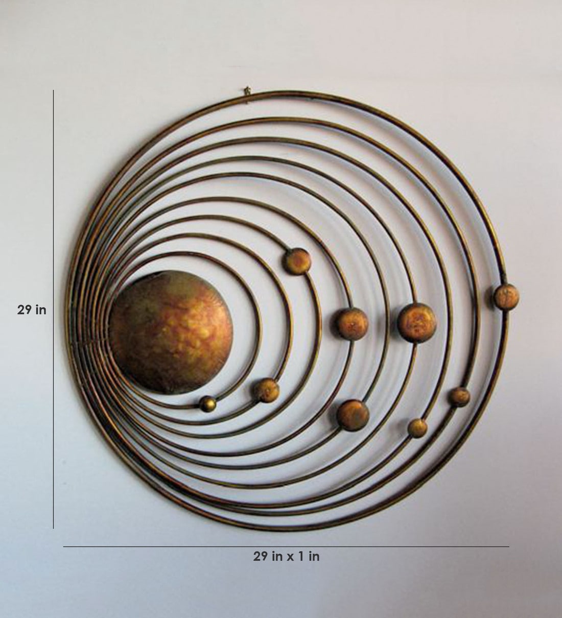 Buy Wrought Iron Sun & 9 Planets In Copper Wall Art By Craftter Online ...