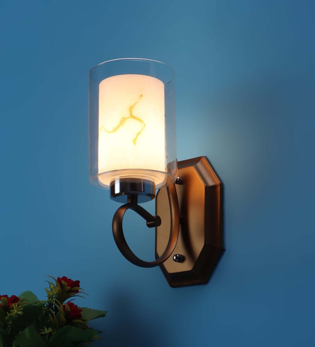 Buy Hexa Antique Gold Mild Steel Wall Sconces by LeArc Designer ...