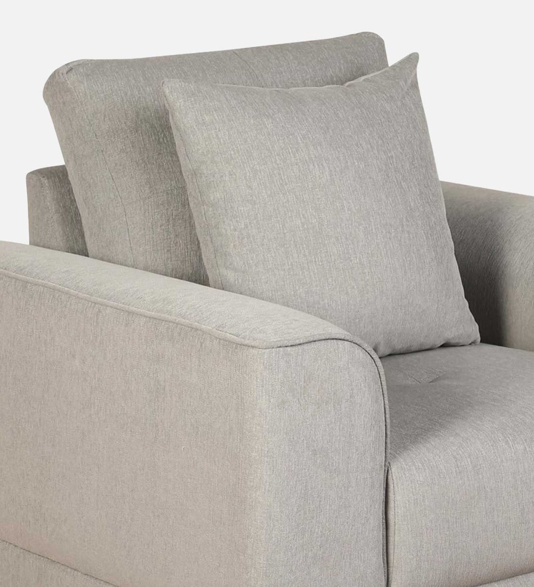 Buy Antonio Fabric 1 Seater Sofa In Ash Grey Colour By Woodsworth ...