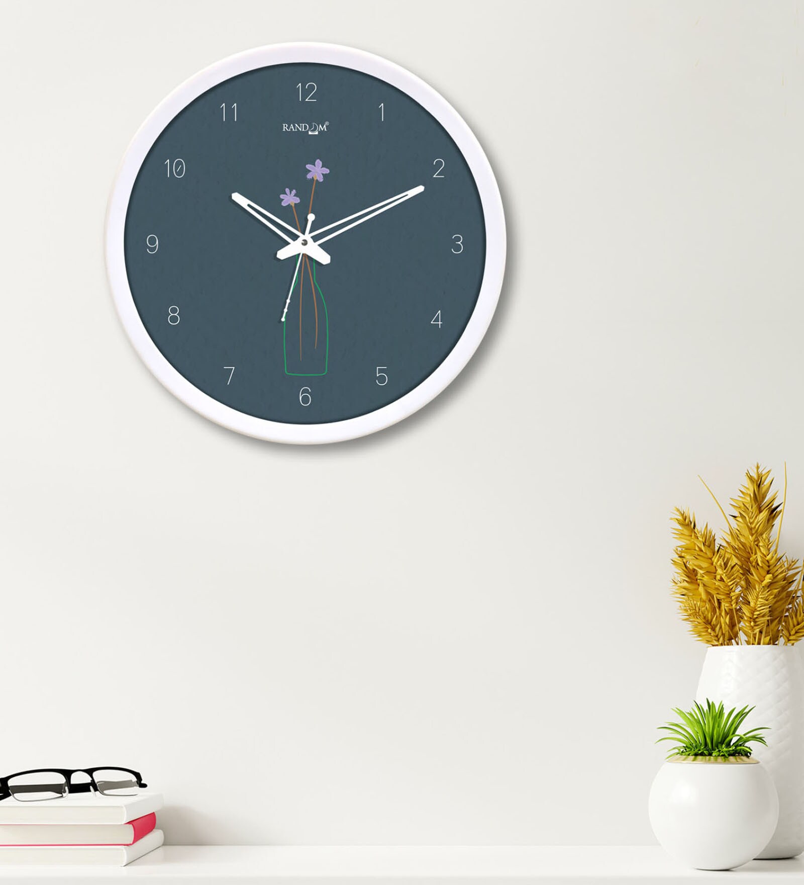 Buy Blue Plastic Analog Modern Wall Clock at 14% OFF by Random | Pepperfry