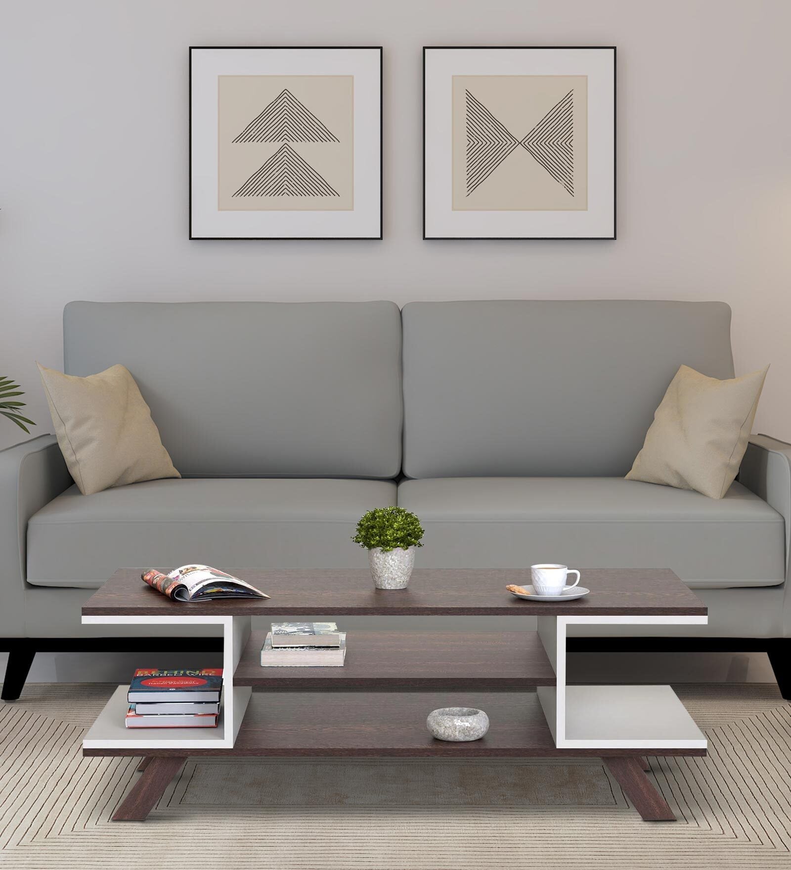 Buy Anatdol Coffee Table In Wenge & White Finish at 30% OFF by bluewud ...