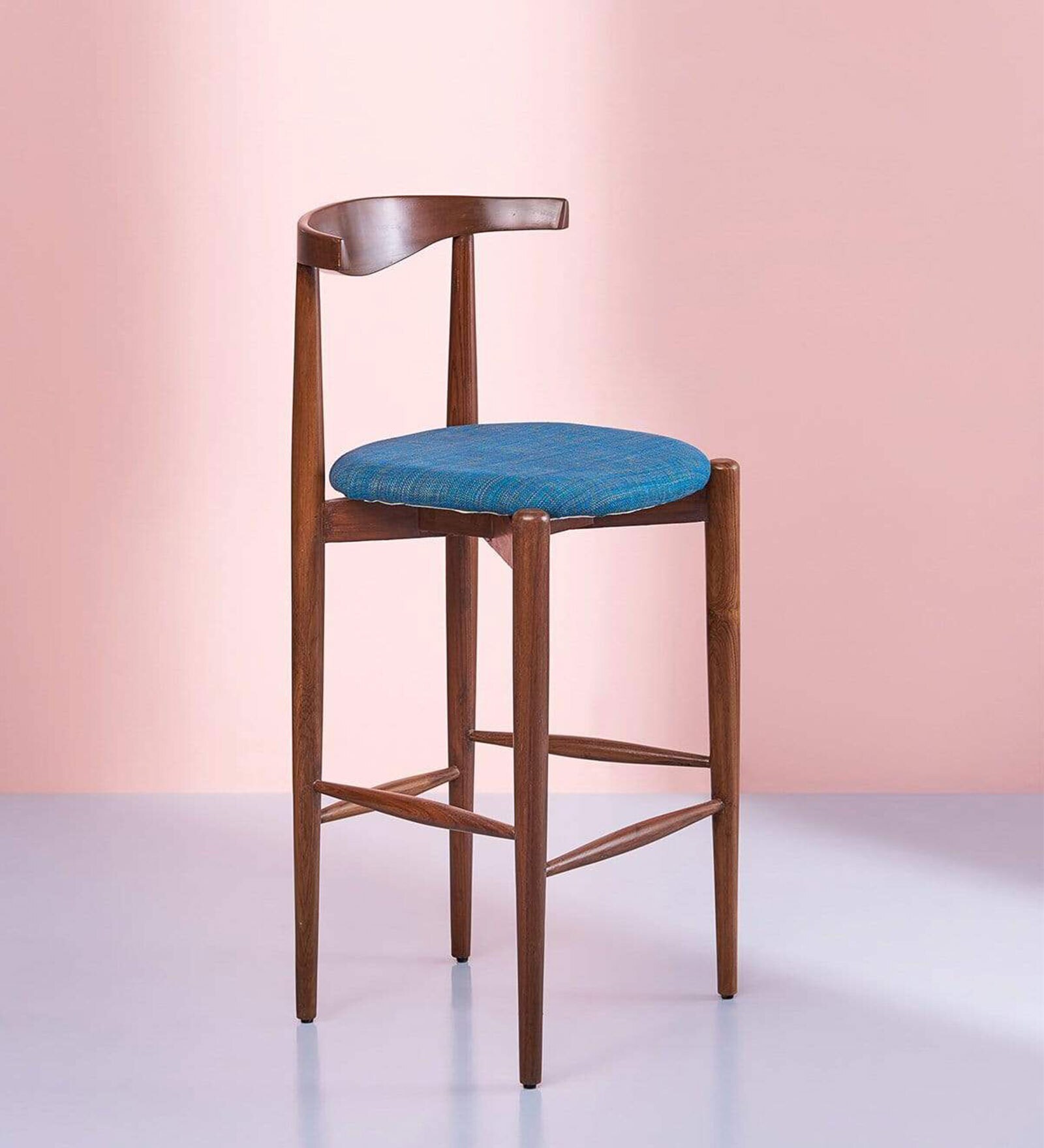 Buy Andaman Teak Bar Stool Finished In Natural Colour at 100% OFF by ...