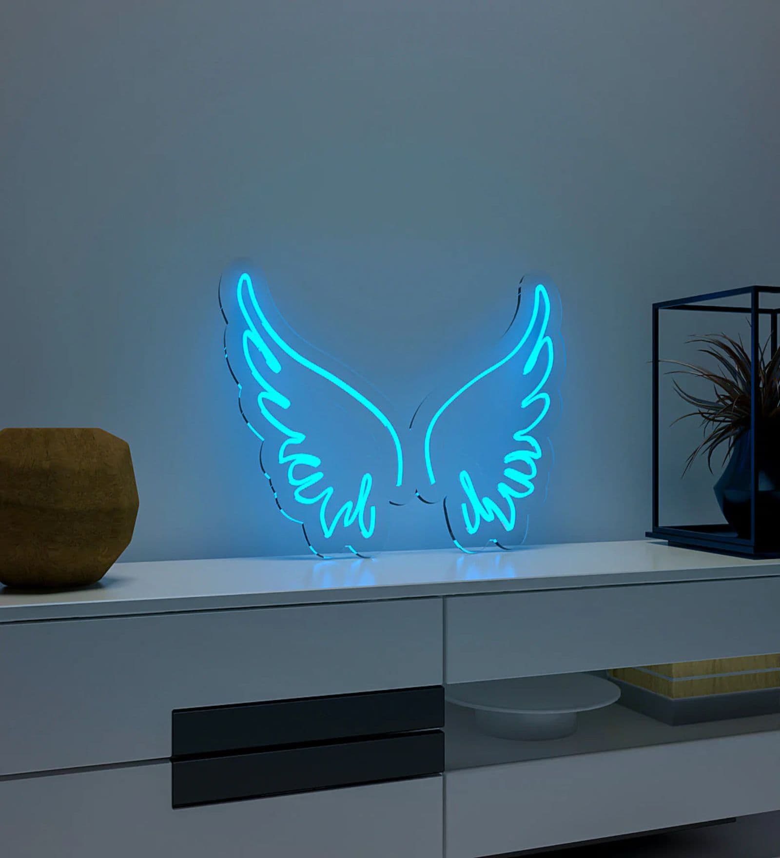 Buy Angel Wings Neon LED Light- Blue at 38% OFF by Clawcrafts | Pepperfry