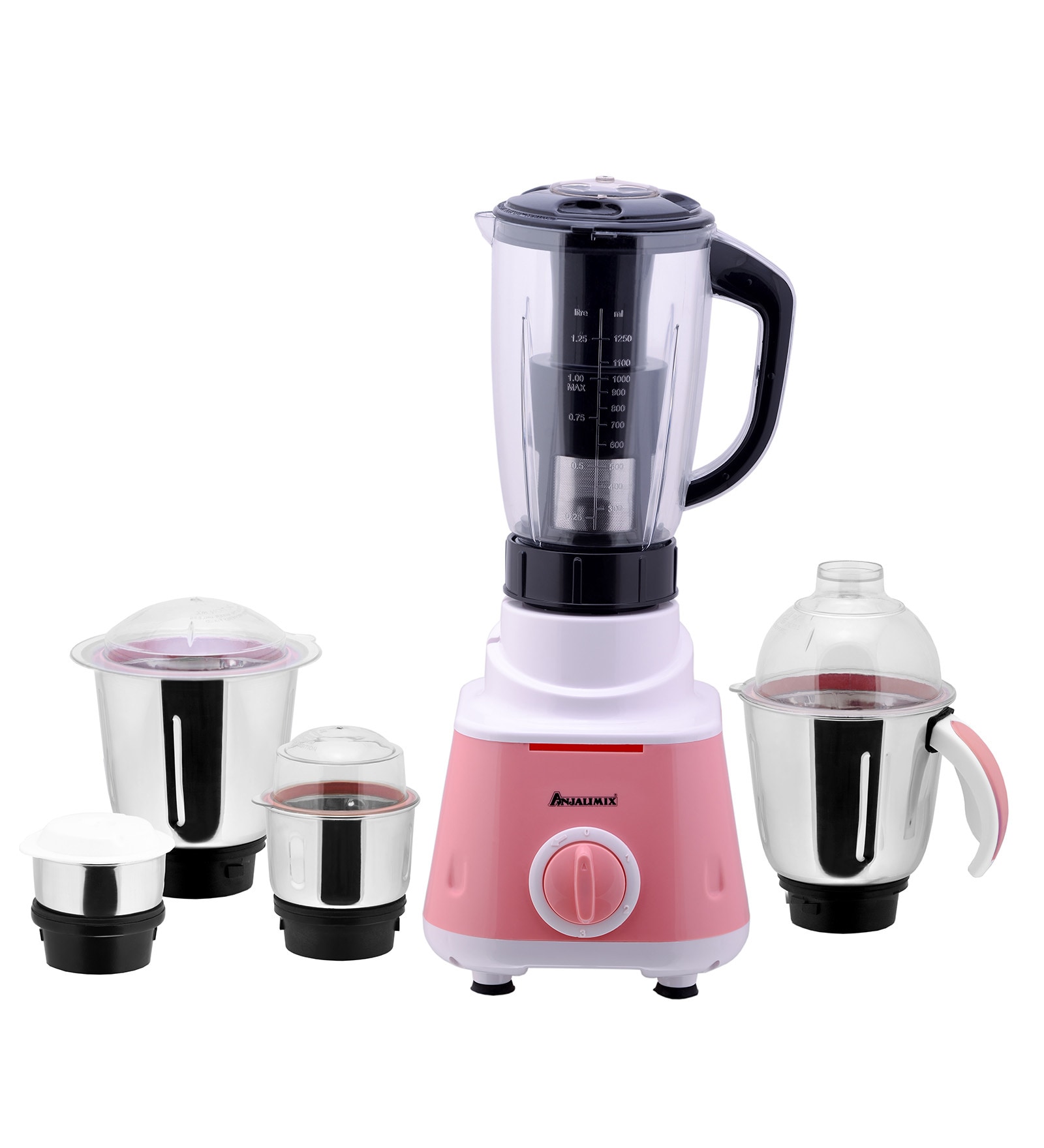 Buy AnjaliMix 5 Jars 600W Pink Juicer Mixer Grinder (Model No ...