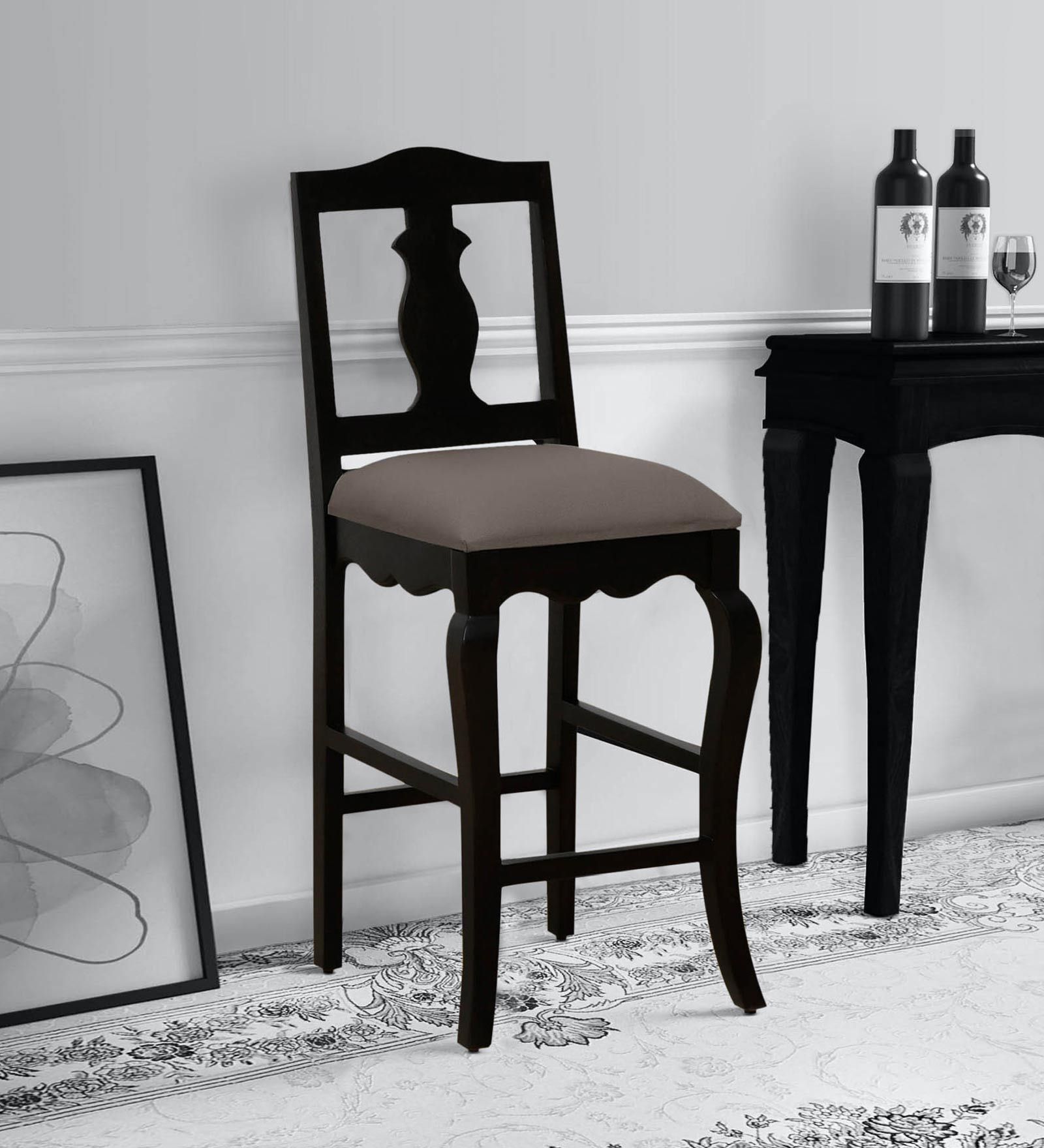 Buy Anne Sheesham Wood Bar Stool In Warm Chestnut Finish at 6% OFF by ...