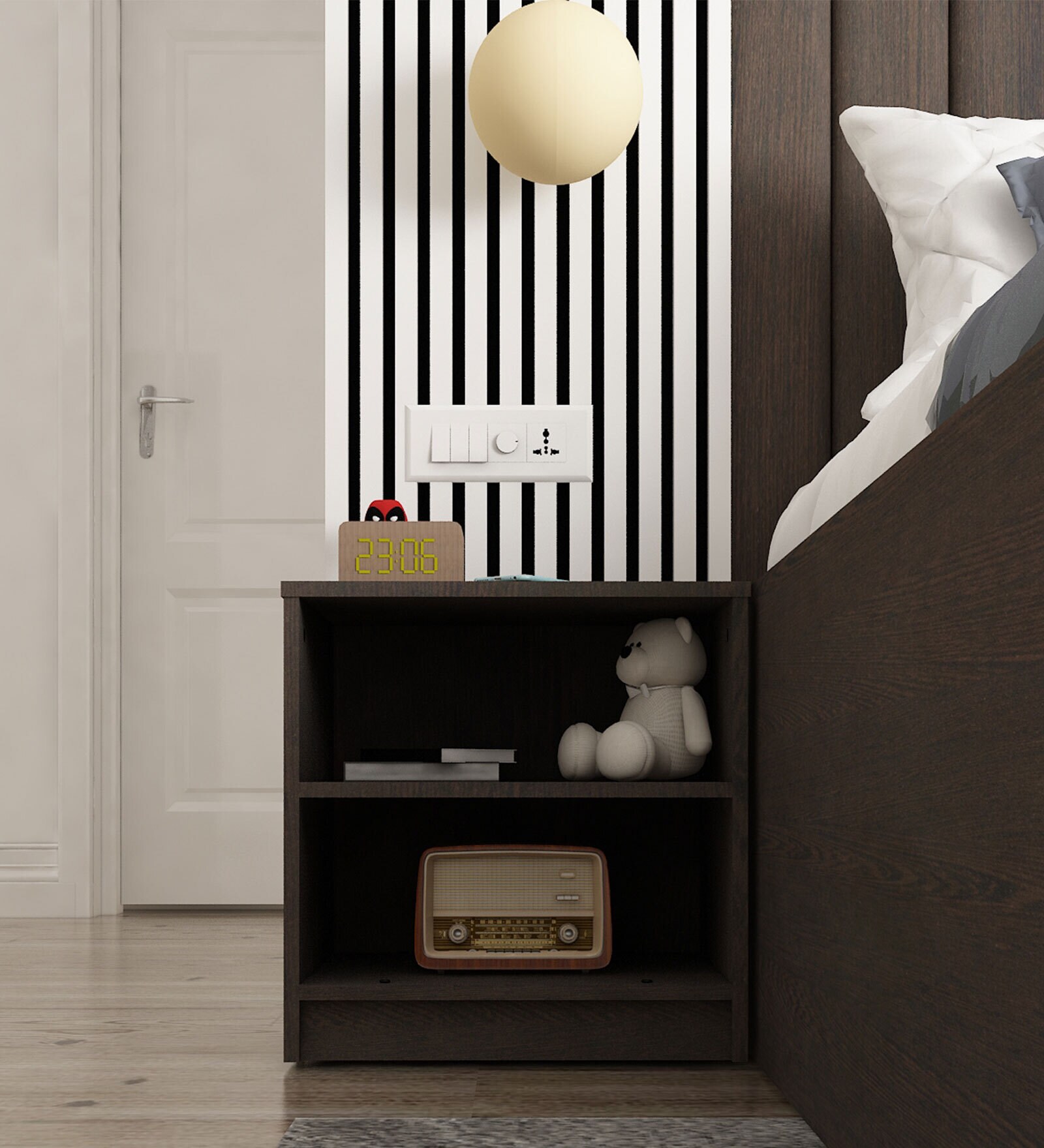 Buy Antic Bedside Table in Dark Wenge Colour at 47% OFF by Sivom ...