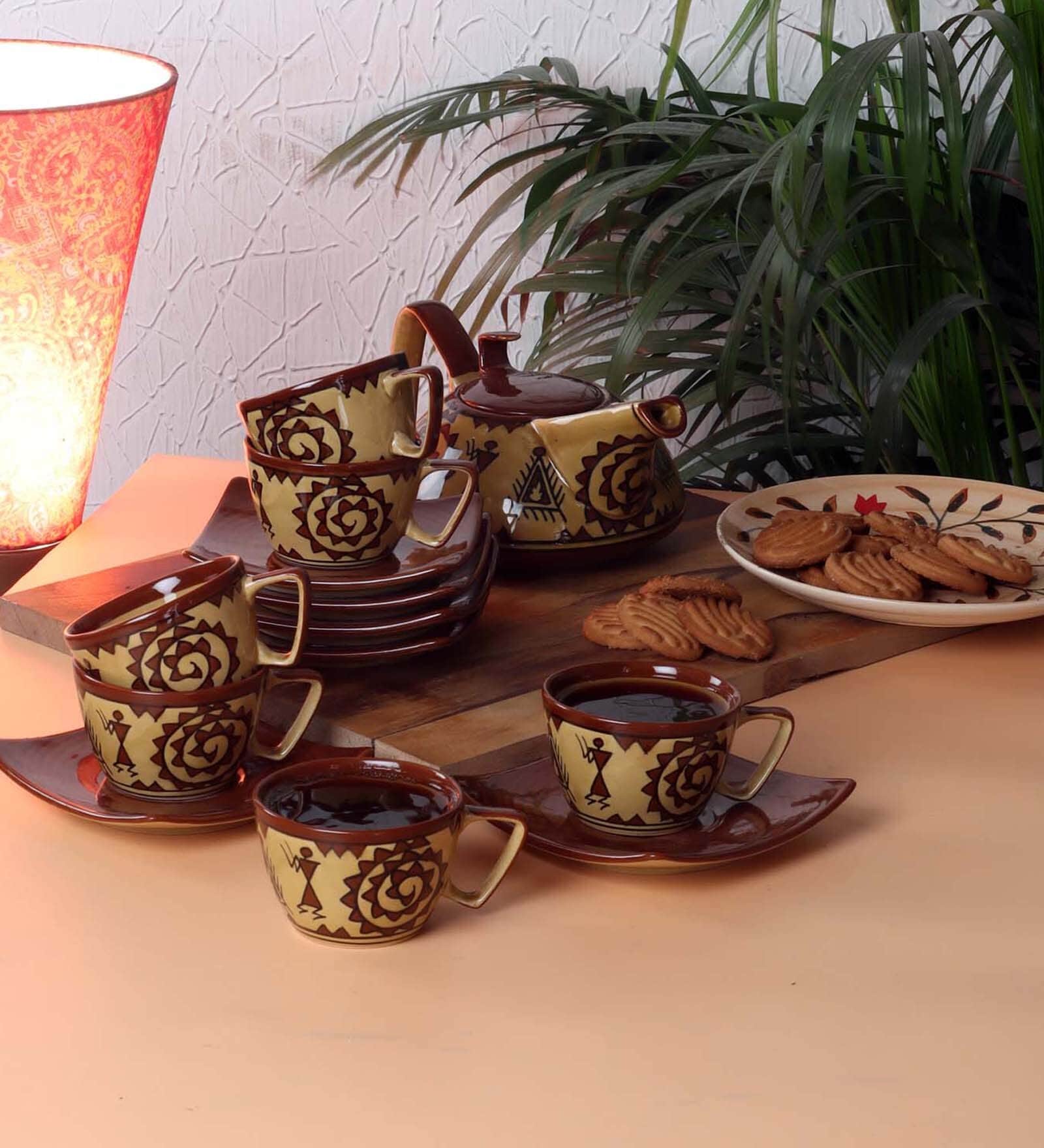Buy Tatum Multicolour Ceramic (Set of 13) Teaware Set at 21% OFF by Cdi ...