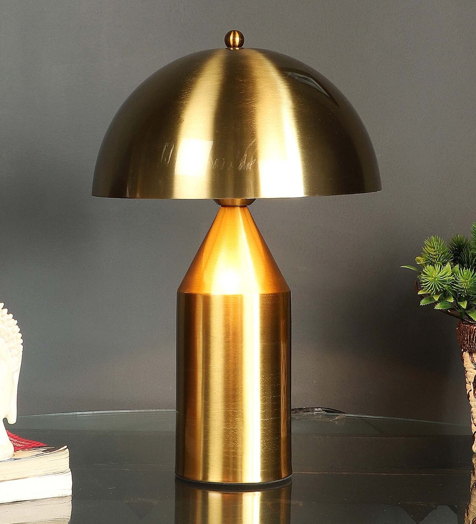 Buy Antique Gold Metal Shade Table Lamp With Metal Base by Stello at 45 ...