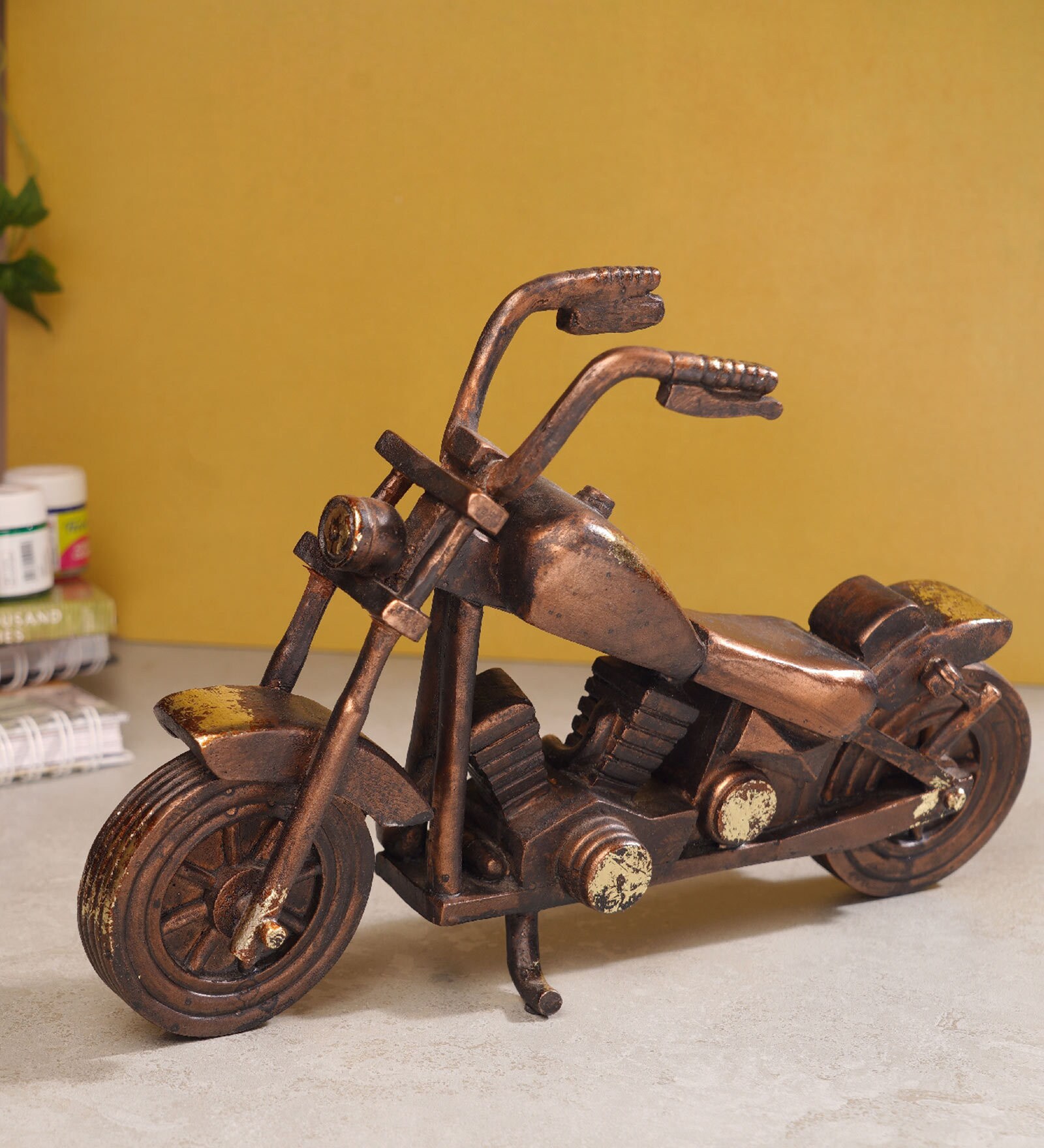 Buy Antique Gold Polyresin Vintage look Sleek Bike Miniature by Mangal Momnets Online ...