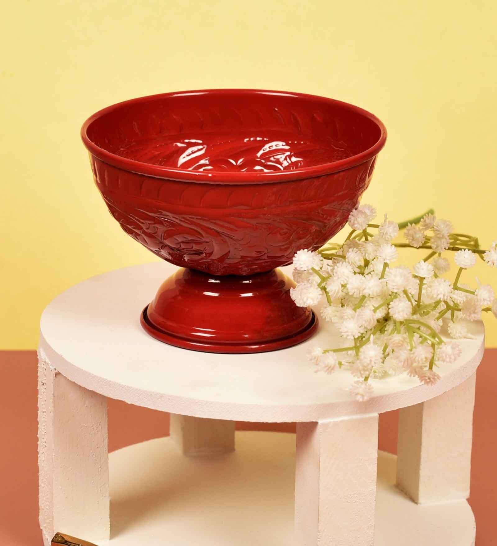 Buy Reflections Red Aluminium Serving Bowl at 50% OFF by Manor House ...