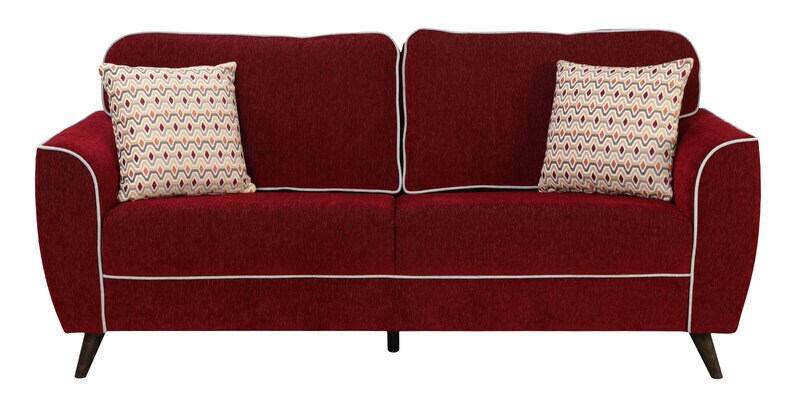 Buy Anniston Fabric 3 Seater Sofa In Rust Red Colour By Casacraft ...