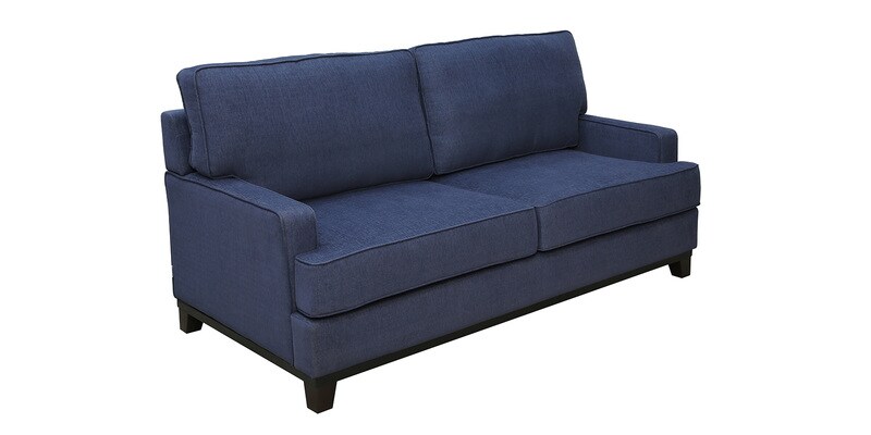 Buy Anso 3 Seater Sofa In Navy Blue Colour By Woodsworth Online ...