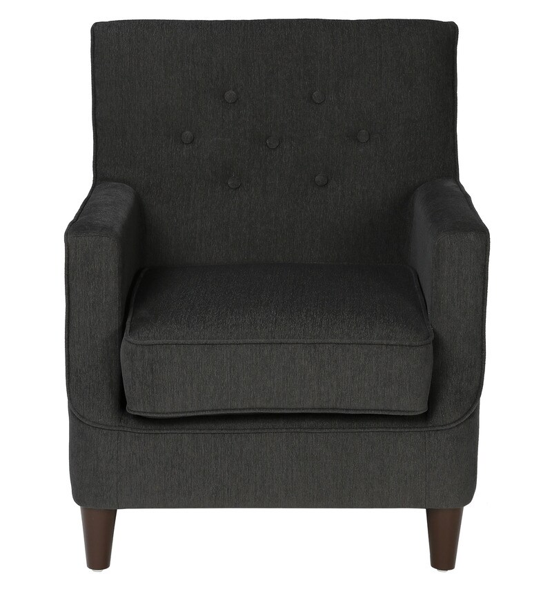 Buy Anahi Lounge Chair In Charcoal Grey Colour - CasaCraft By Pepperfry ...