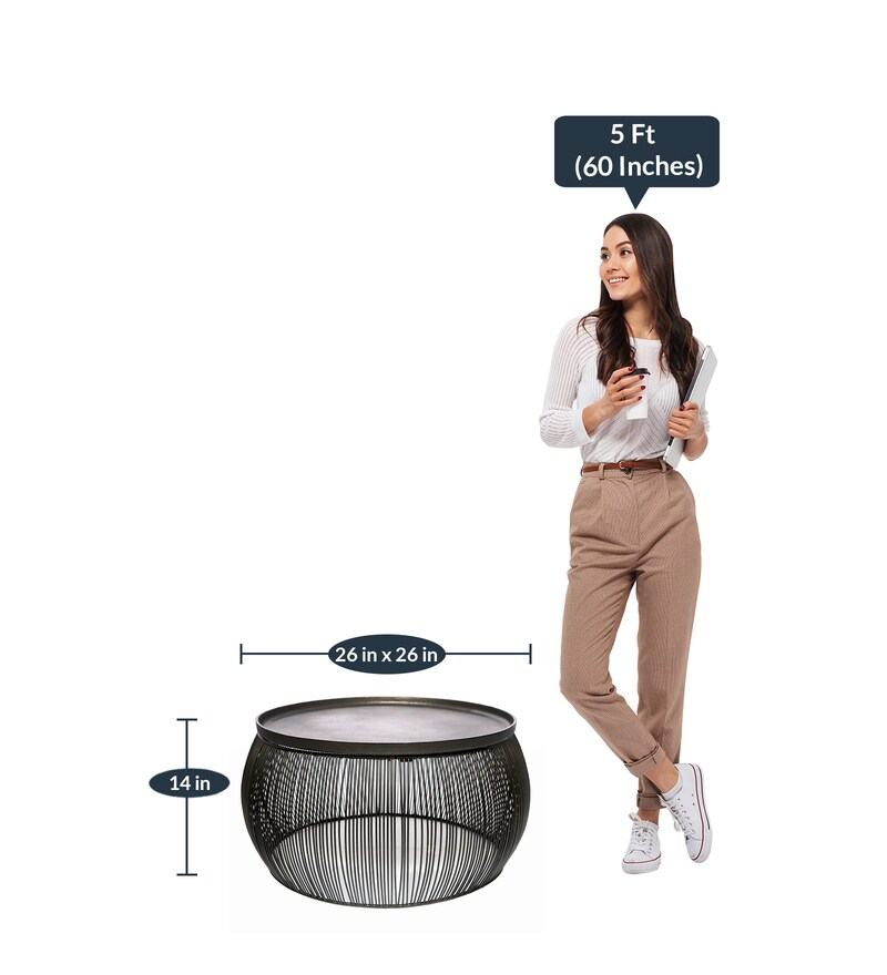 Buy Cornell Big Round Coffee Table in Antique Brass Finish by ...