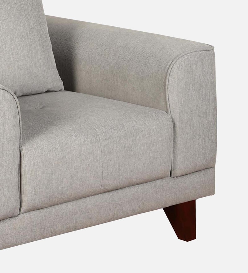 Buy Antonio Fabric 1 Seater Sofa In Ash Grey Colour By Woodsworth ...