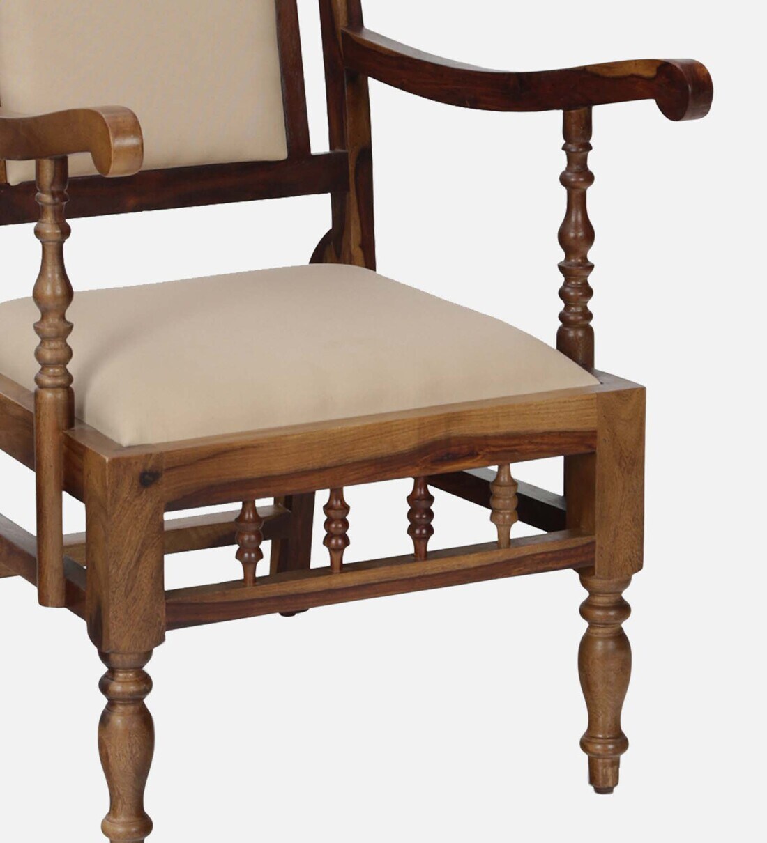 Buy Appleby Sheesham Wood Arm Chair In Provincial Teak Finish Online ...