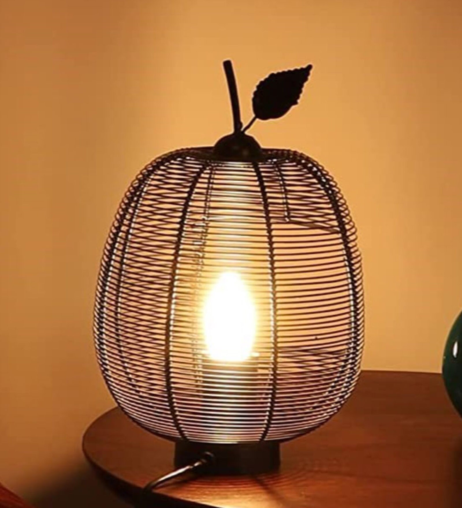 Buy Apple Cage Iron Table Lamp with Gold Base by ZK Handicrafts at 40% ...