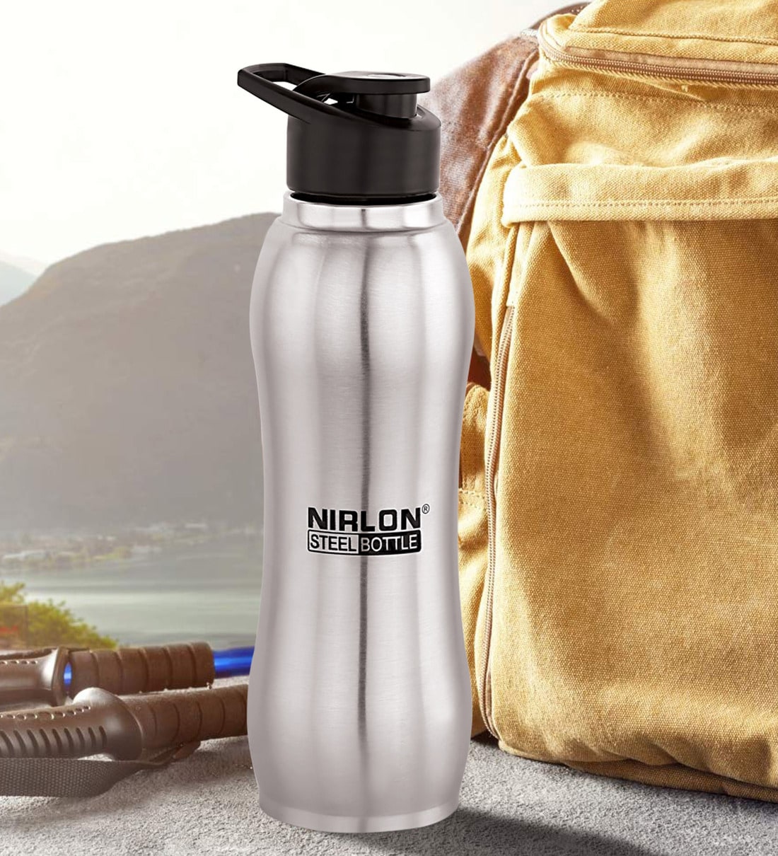 Buy Aqua Flip Single Wall 750 ml Silver Stainless Steel Sipper at 27% OFF by Nirlon | Pepperfry
