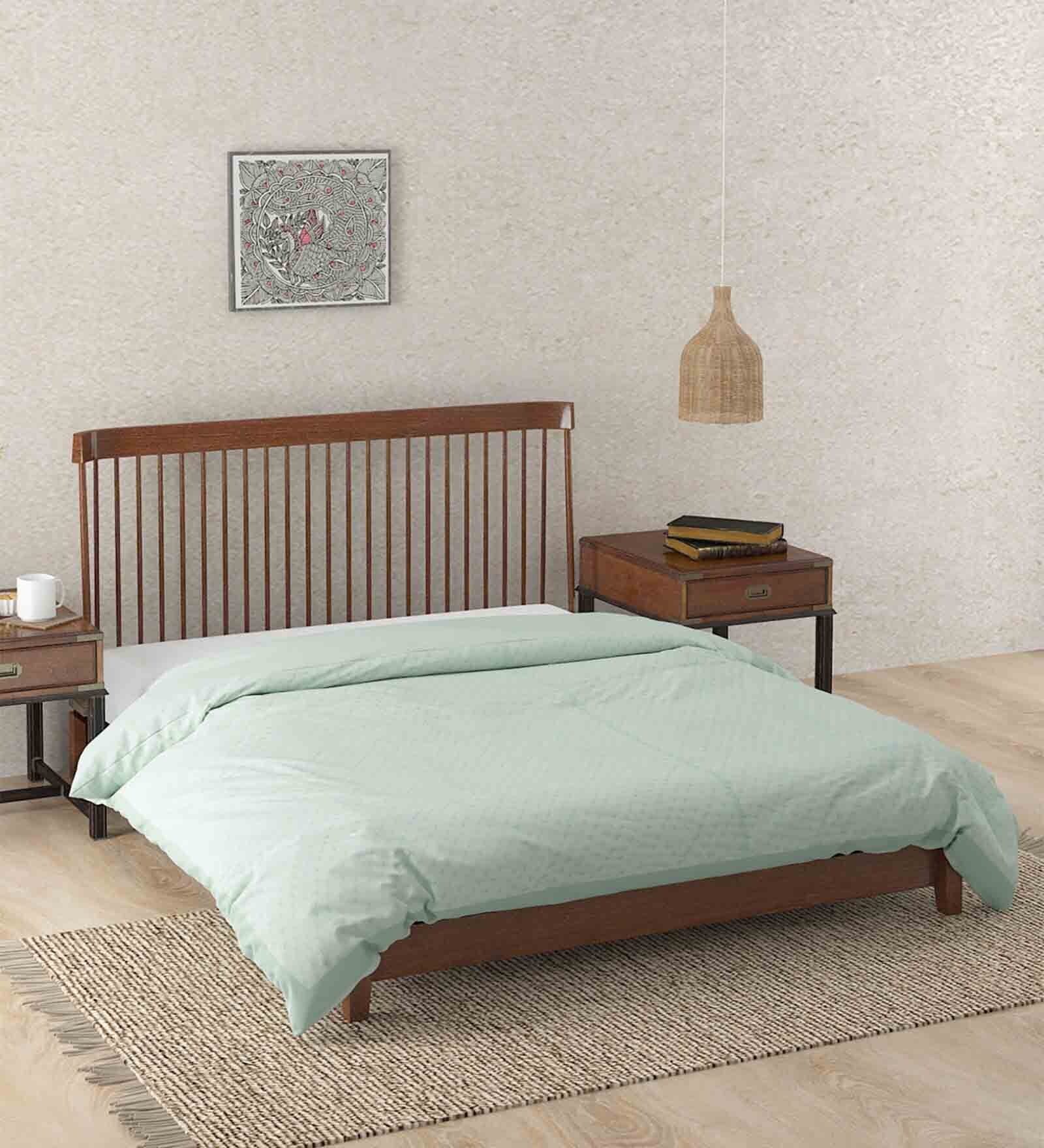 Buy Aqua Cotton 170 GSM Single Bed Quilt at 47% OFF by Fabindia | Pepperfry