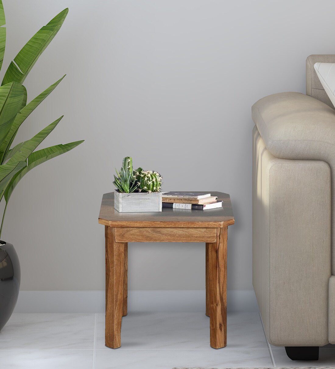 Buy Arabel Sheesham Wood End Table In Rustic Teak Finish at 17% OFF by ...