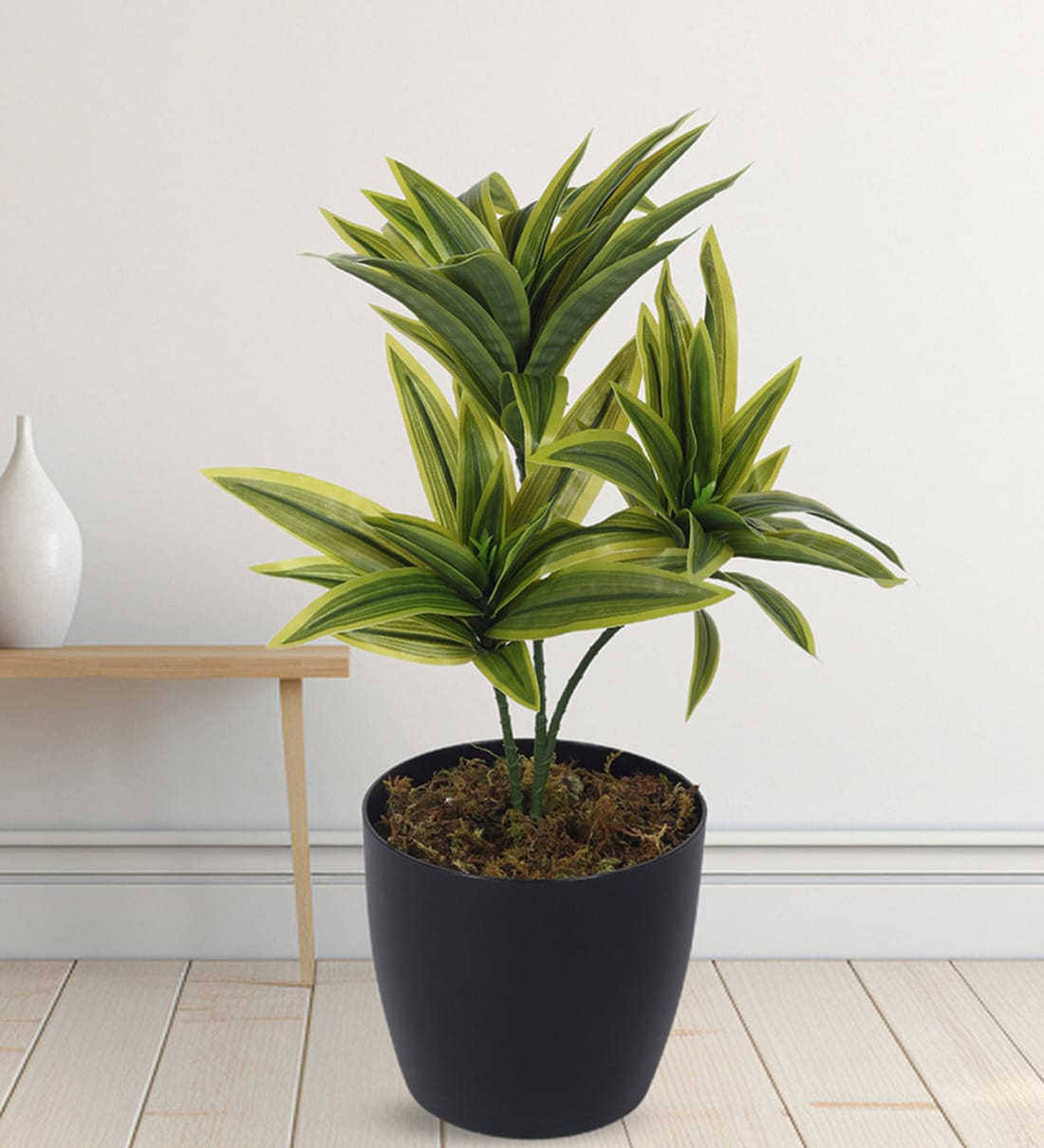 Buy Arick Decor 15 Inch Artificial Dracaena Plants With Black Pot at 76% OFF by Arick Decor ...