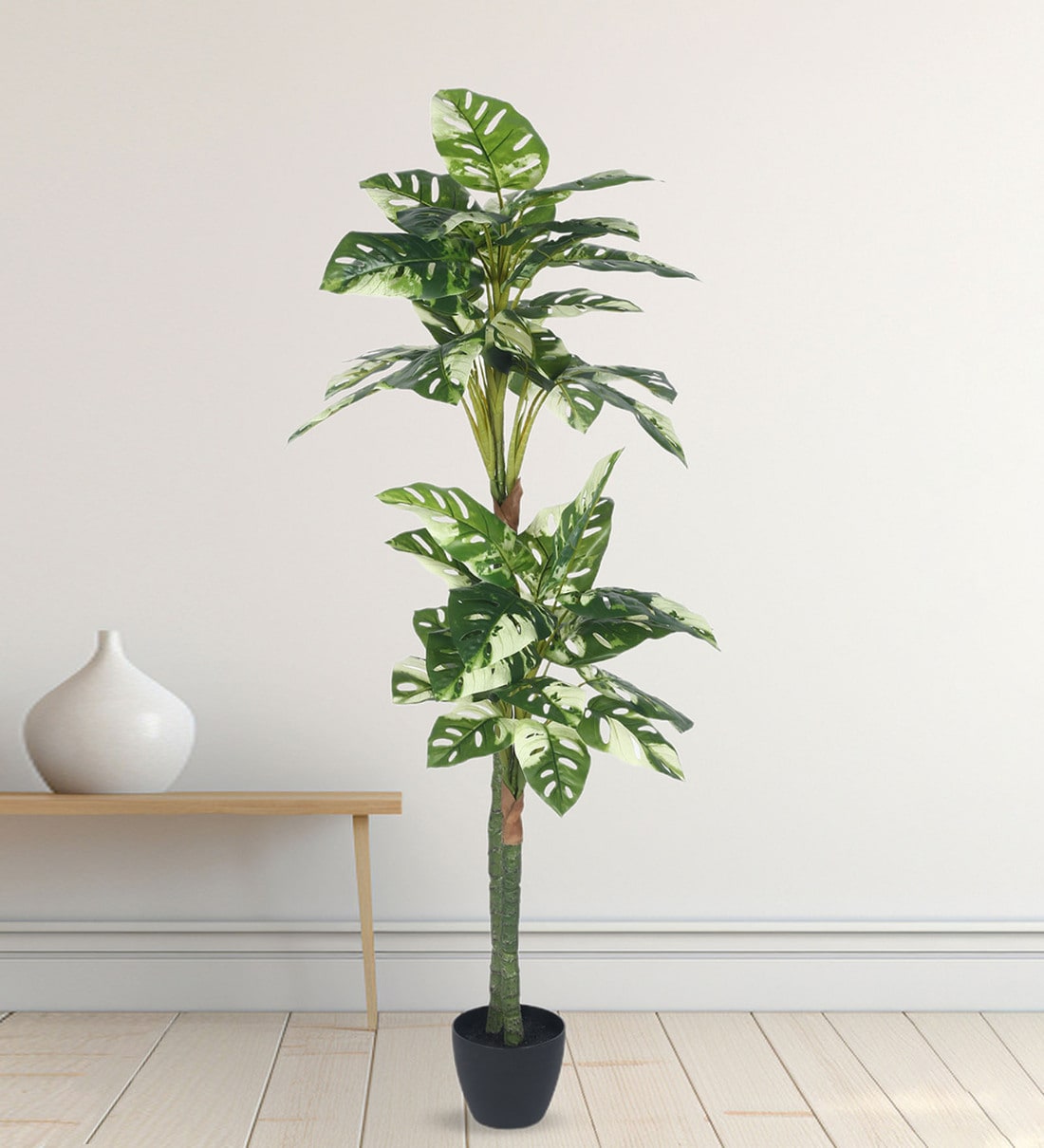 Buy Arick Decor 57 Inch Artificial Monstera Plant With Black Pot at 27% ...