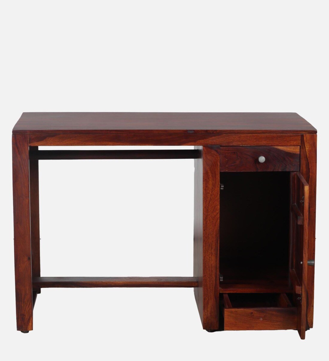 Buy Arno Sheesham Wood Writing Table In Honey Oak Finish By Woodsworth ...
