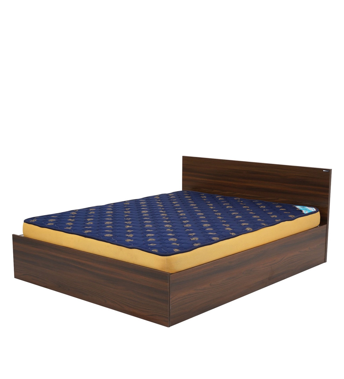 Buy Arthur King Size Bed in Walnut Finish with Box Storage by Nilkamal ...